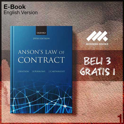 Anson’s Law of Contract 29th Edition – Morning Store